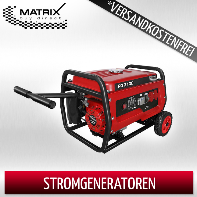 Matrix PG 6000-D-Silent Stromgenerator, Stromaggregat, Rot/Schwarz ...